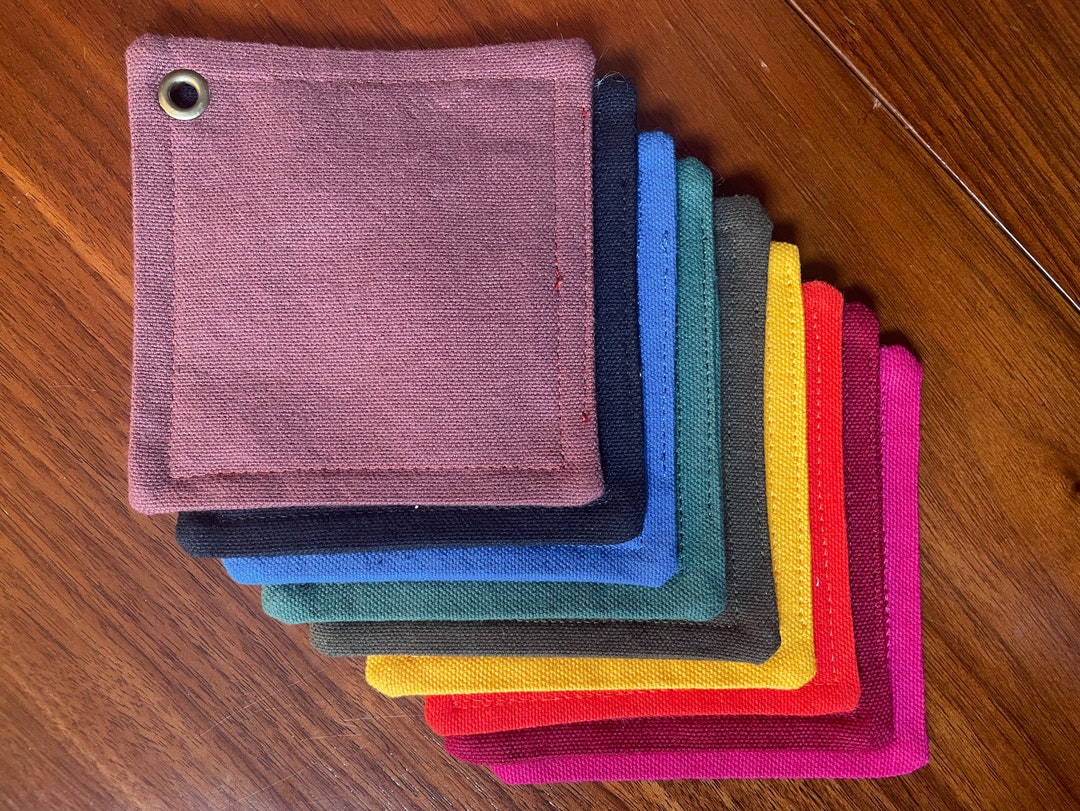 Solid Color Fabric Coaster, Fabric Coaster, Canvas Coaster, Coaster Set ...