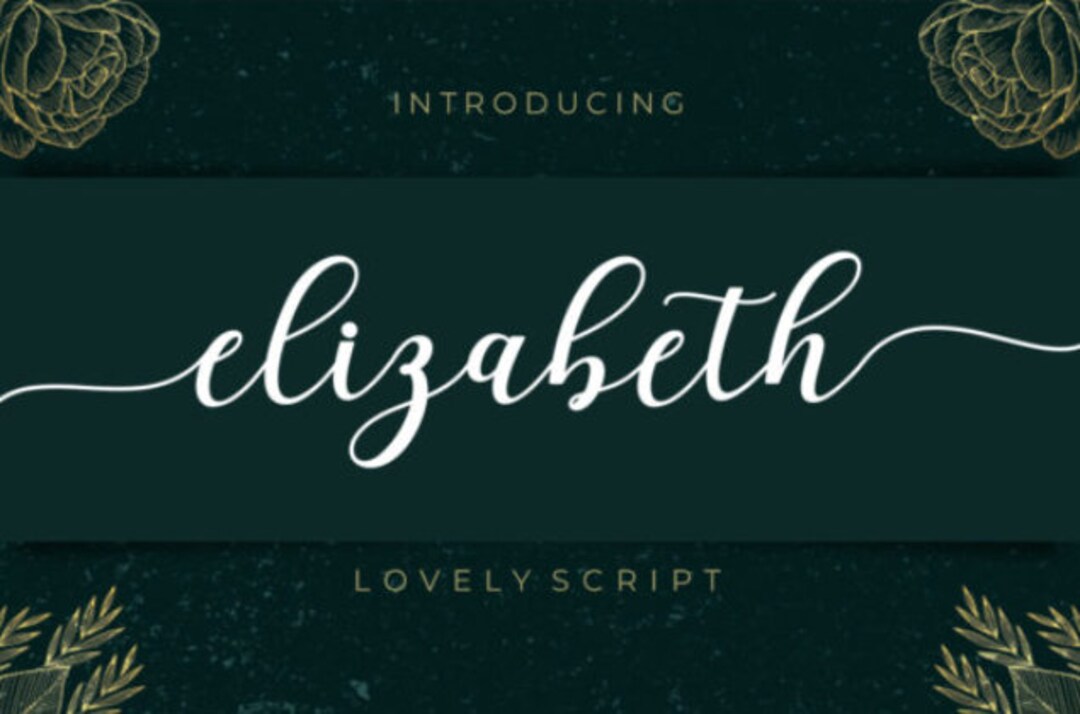 Elizabeth Font, Handwritten Fonts, Calligraphy Fonts, Cricut Font ...