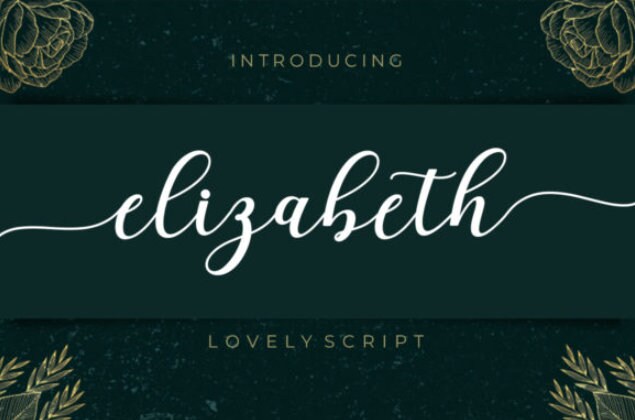 Elizabeth Font, Handwritten Fonts, Calligraphy Fonts, Cricut Font ...