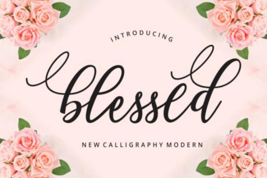 Blessed Font, Script Fonts, Calligraphy Font, Handwritten Font, Modern ...