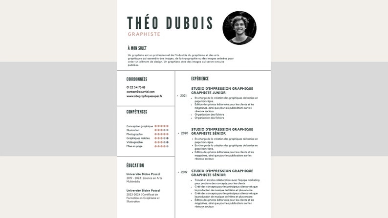 CV Template, Curriculum Vitae, Template, Application Template, CV ...