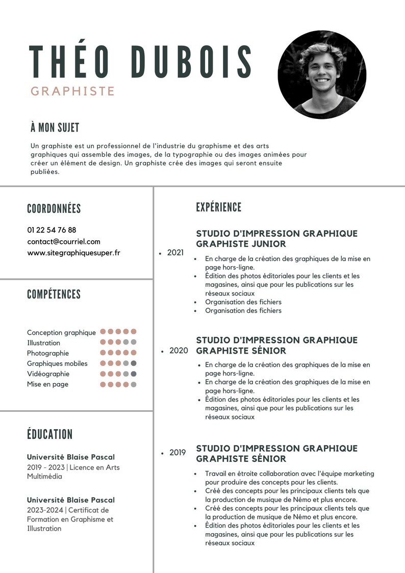 CV Template, Curriculum Vitae, Template, Application Template, CV ...