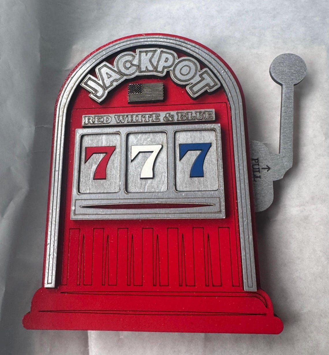 Red White & Blue Slot Machine Gift Card Holder - Etsy