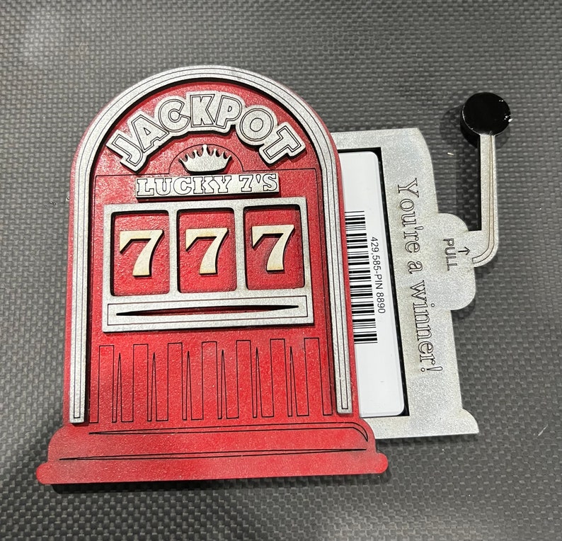 Slot Machine Gift Card or Cash Holder Laser Cut SVG DXF Download File ...