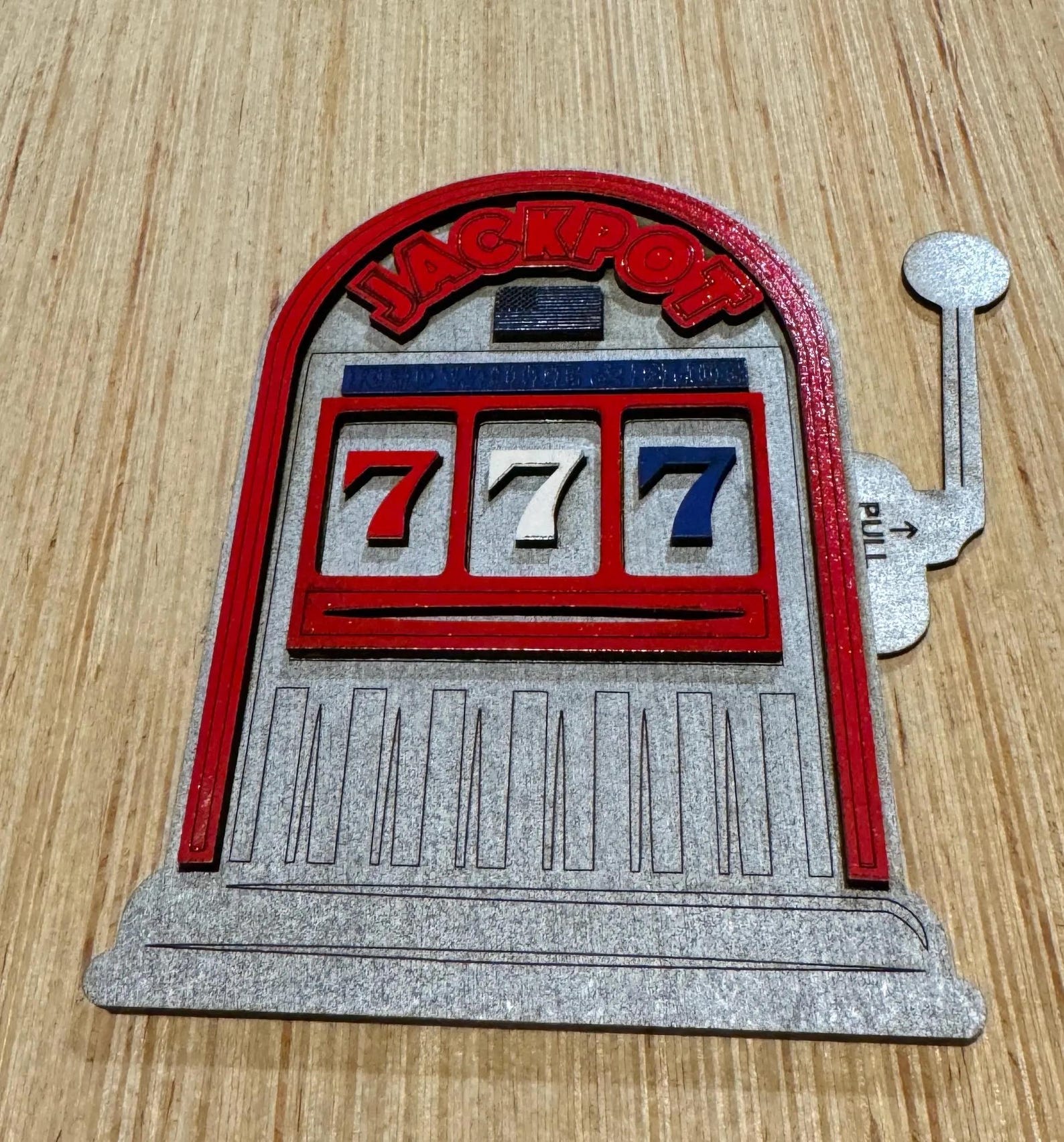 Red White & Blue Slot Machine Gift Card Holder - Etsy