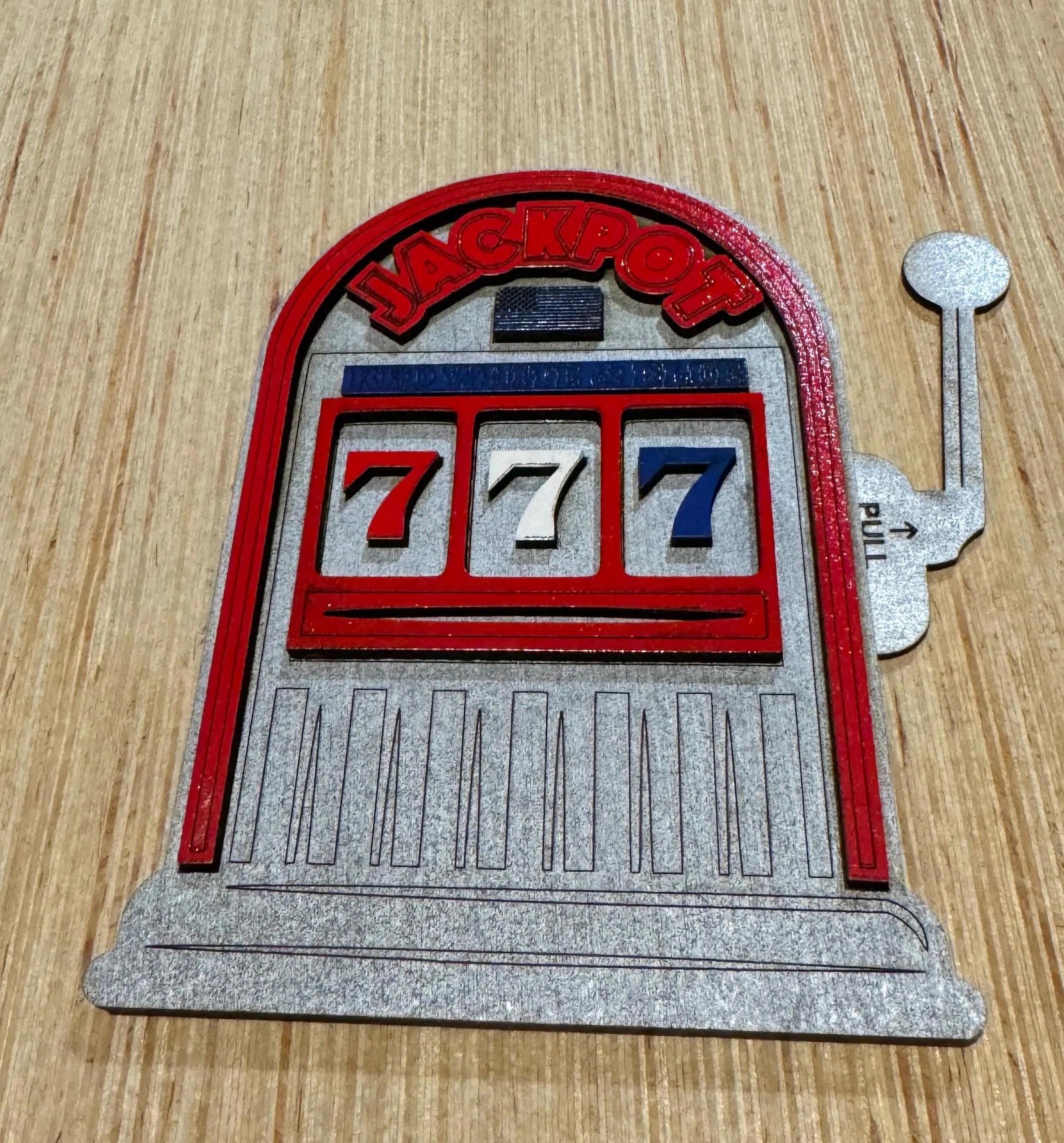 Red White & Blue Slot Machine Gift Card Holder - Etsy