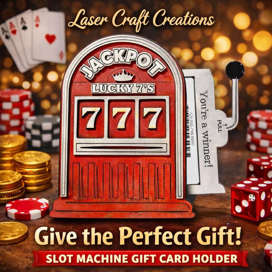 Lucky 7's Slot Machine Gift Card or Cash Holder - Etsy