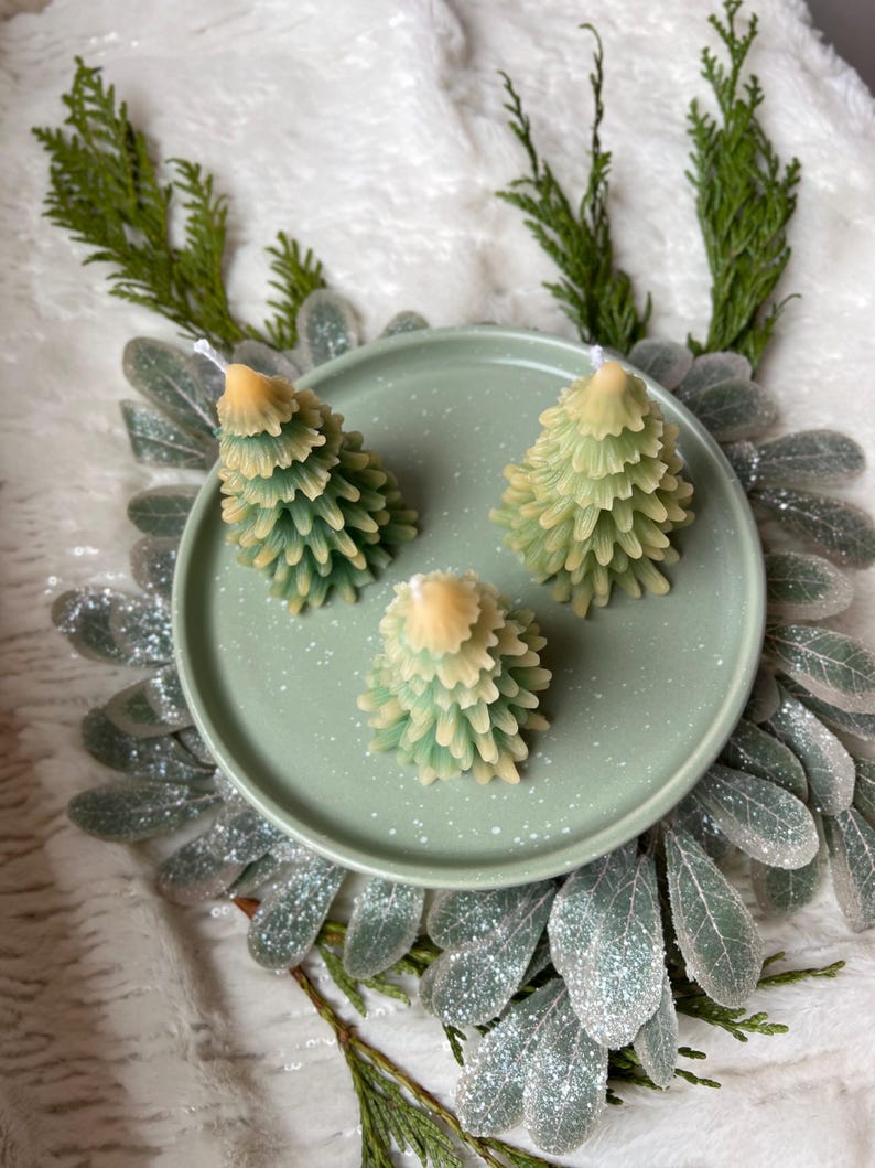 Evergreen Tree Sculpture Candle, Christmas Tree Candle - Etsy