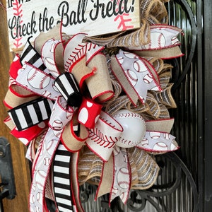 Baseball Swag for Door, Baseball Wreath, Baseball Decor, Sports Wreath ...