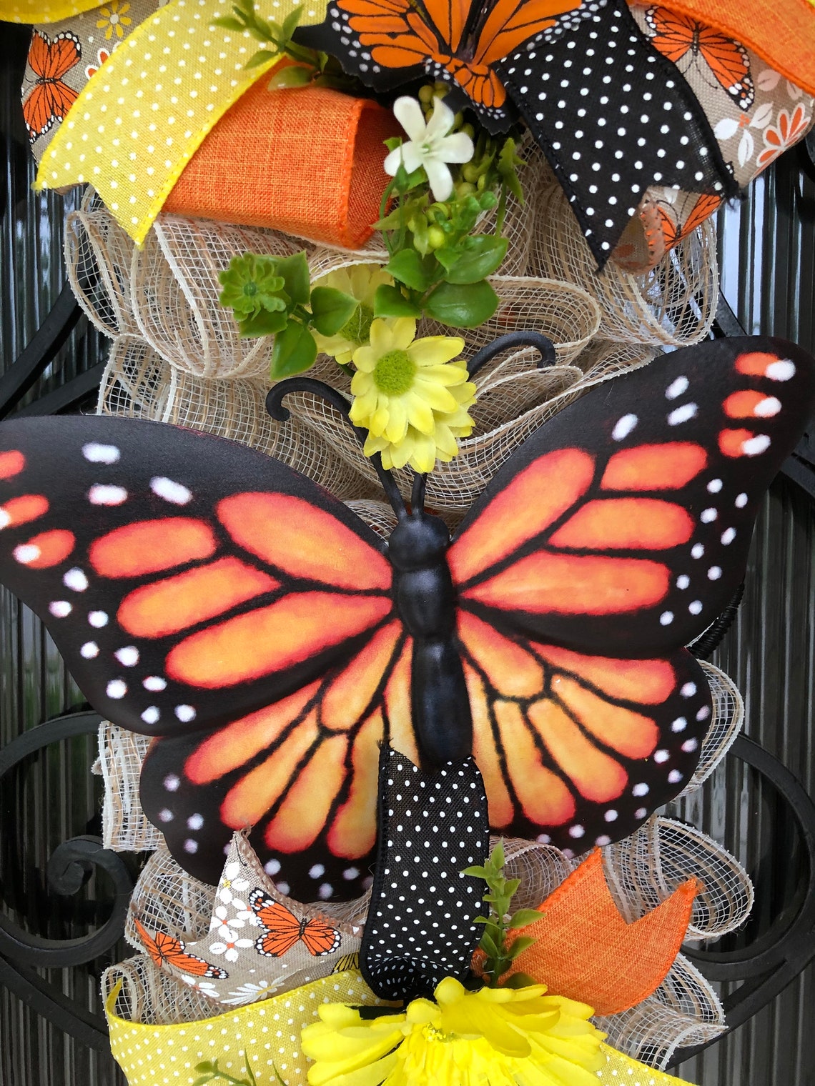 Monarch Butterfly Door Swag, Monarch Butterfly Wreath, Butterfly Wreath ...