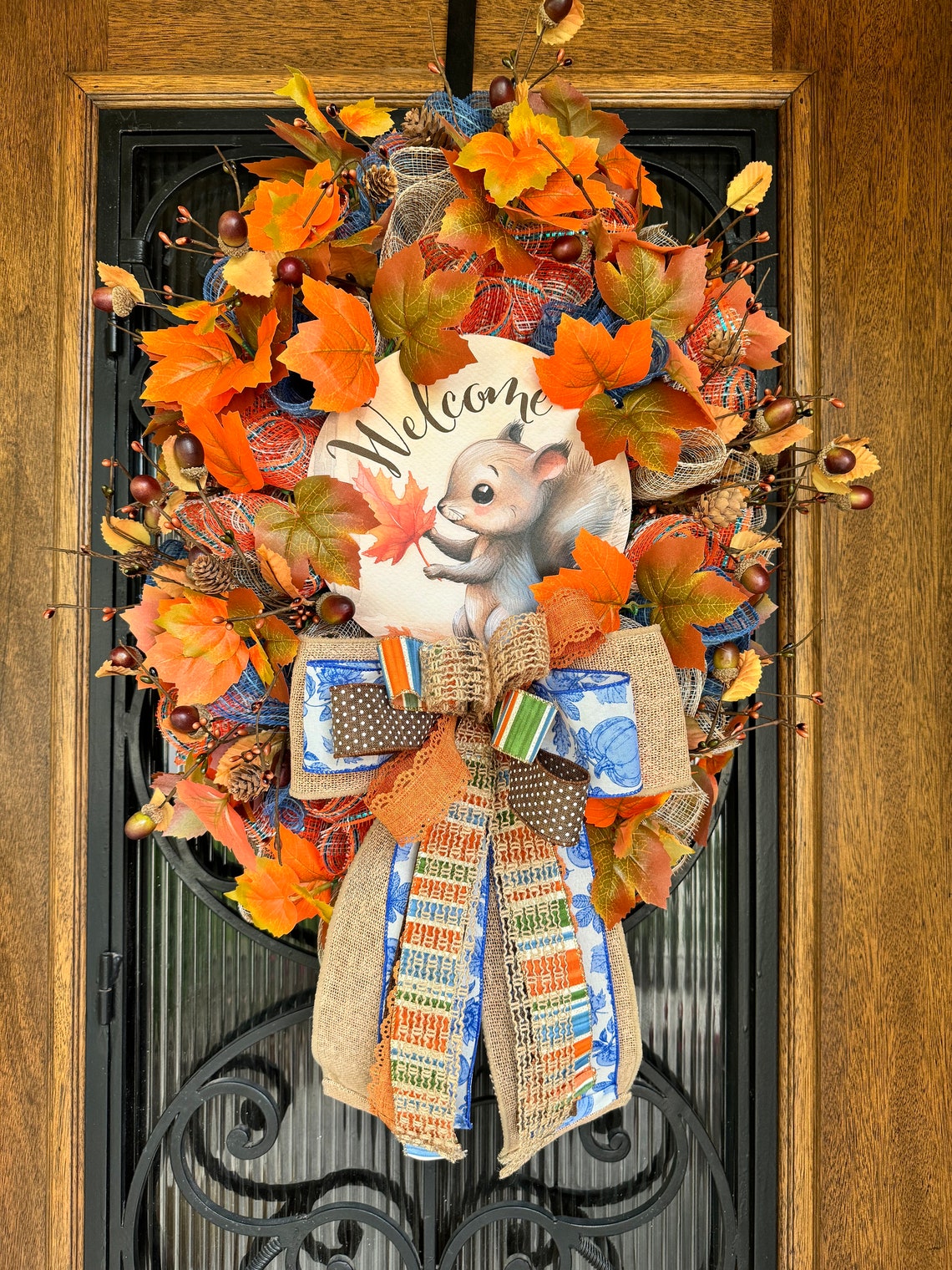 Fall Welcome Wreath for Door, Fall Decor, Autumn Wreath, Autumn Decor ...