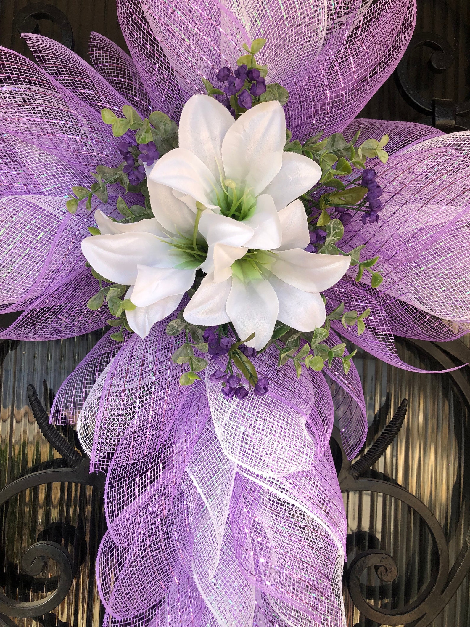 Cross Wreath for Front Door, Easter Wreath, Religious Wreath, Easter ...