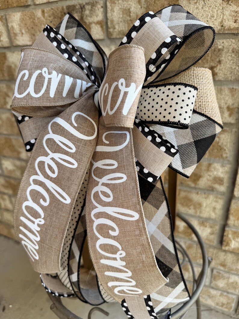 Everyday Wreath Bow, Lantern Bow, Neutral Wreath Bow, Neutral Lantern ...