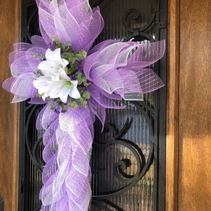 Cross Wreath for Front Door, Easter Wreath, Religious Wreath, Easter ...