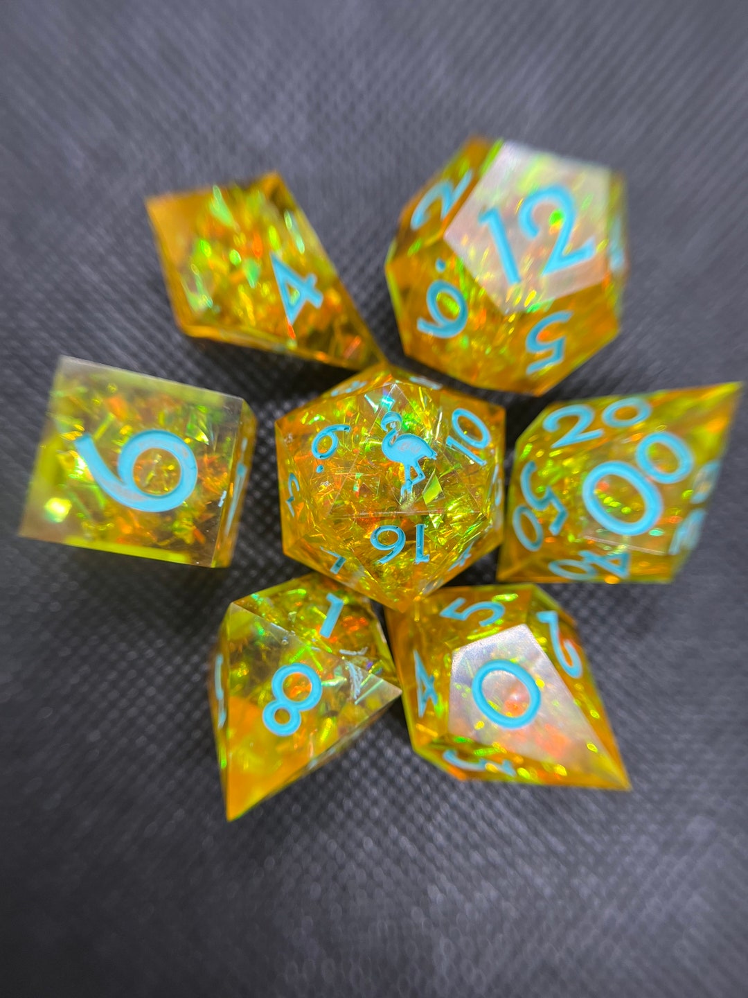 Morning Light ~ 7 Piece Set of Dice for Dnd and Ttrpgs - Etsy