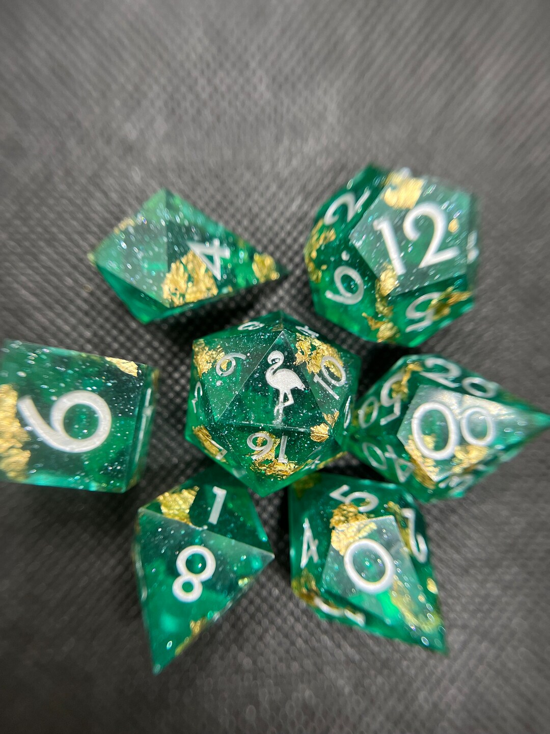 Sunken Treasure ~ 7 Piece Set of Dice for Dnd and Ttrpgs - Etsy