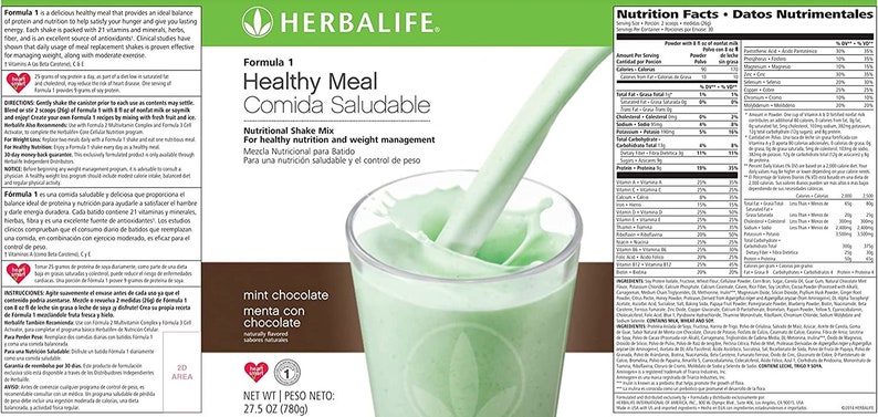 Formula 1 Healthy Meal Nutritional Shake Mix: Mint Chocolate 780 G - Etsy