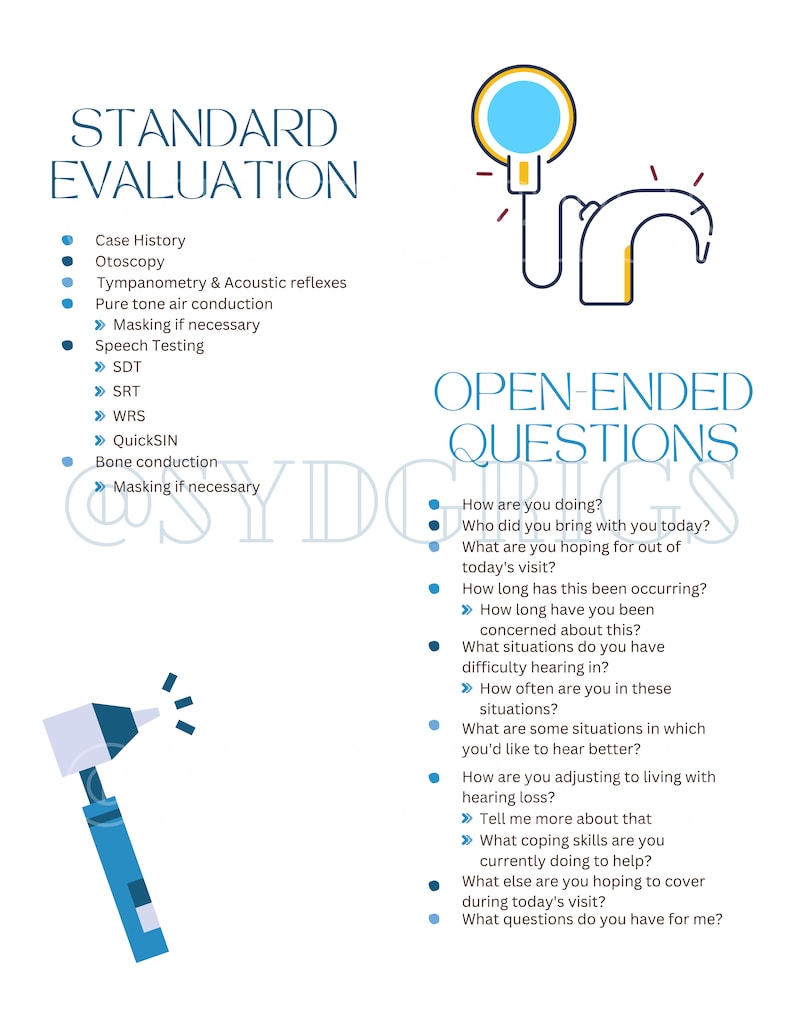 Audiology Cheat Sheets - Etsy
