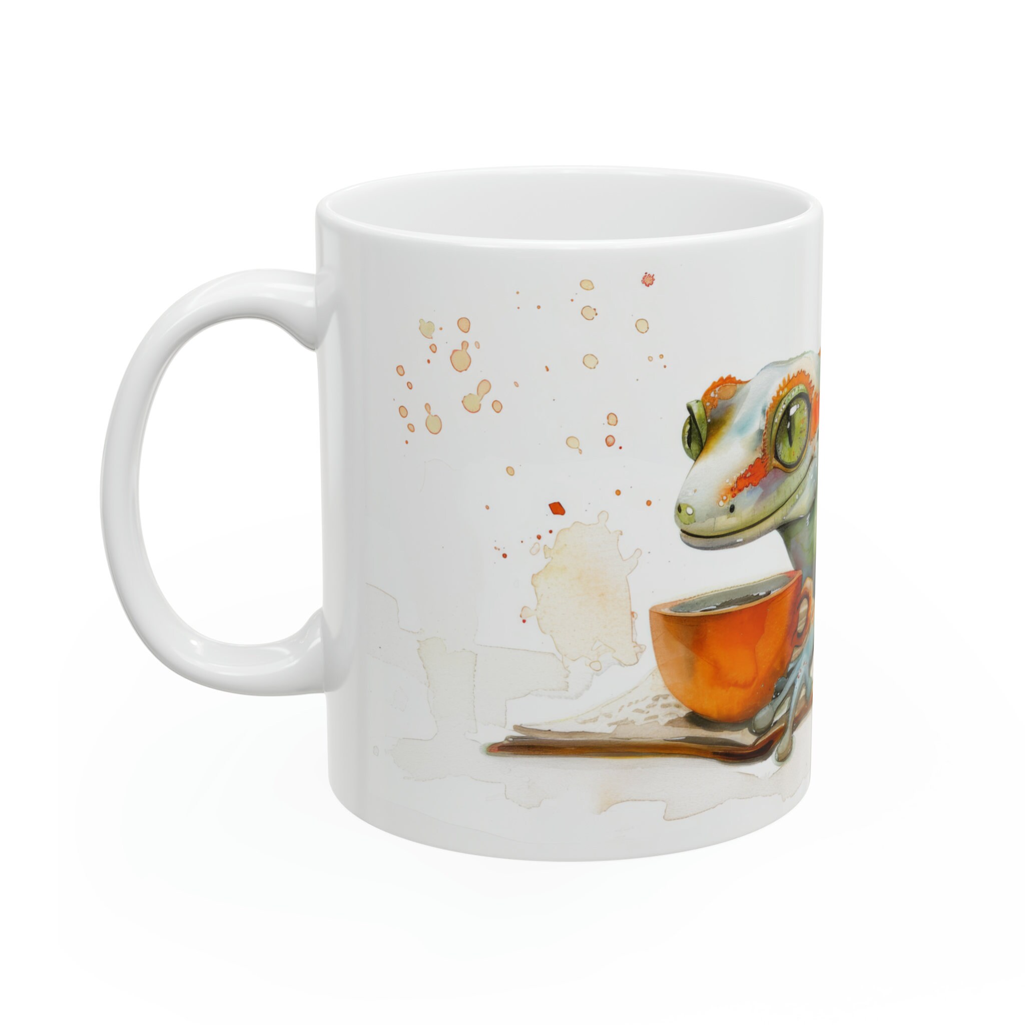 Watercolor Gecko Lizard Mug Gecko Lover Mug Tea Coffee Lover Mug ...