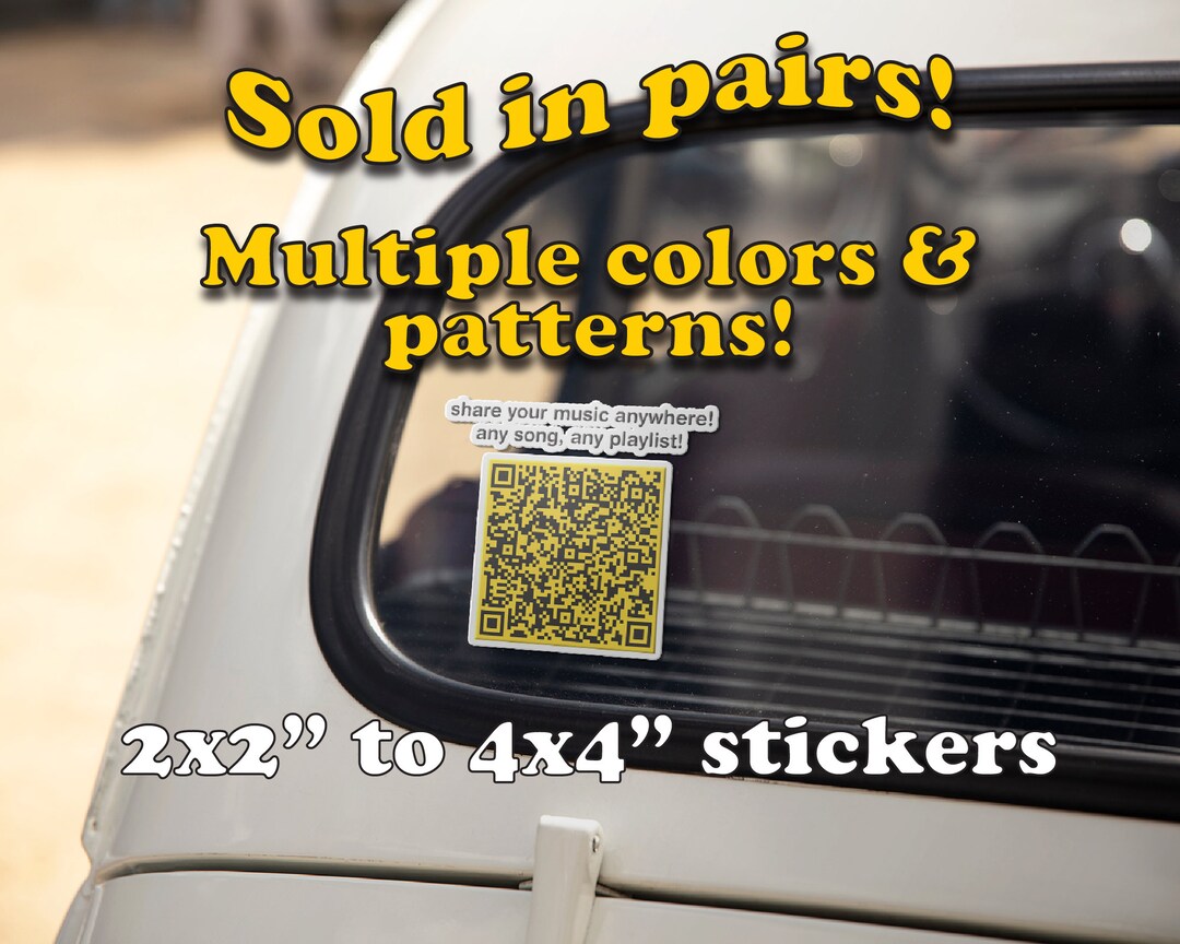 CUSTOM Music Code Sticker, Music Code Decal, Song Code Sticker, Music ...