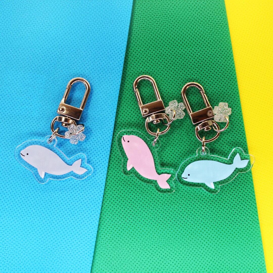 Dolphin Acrylic Keychain - Etsy