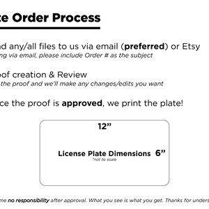 CUSTOM License Plate, Front License Plate, Vanity License Plate, Car ...