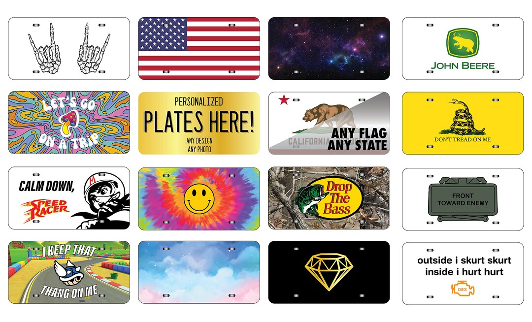 CUSTOM License Plate Front License Plate Vanity License - Etsy