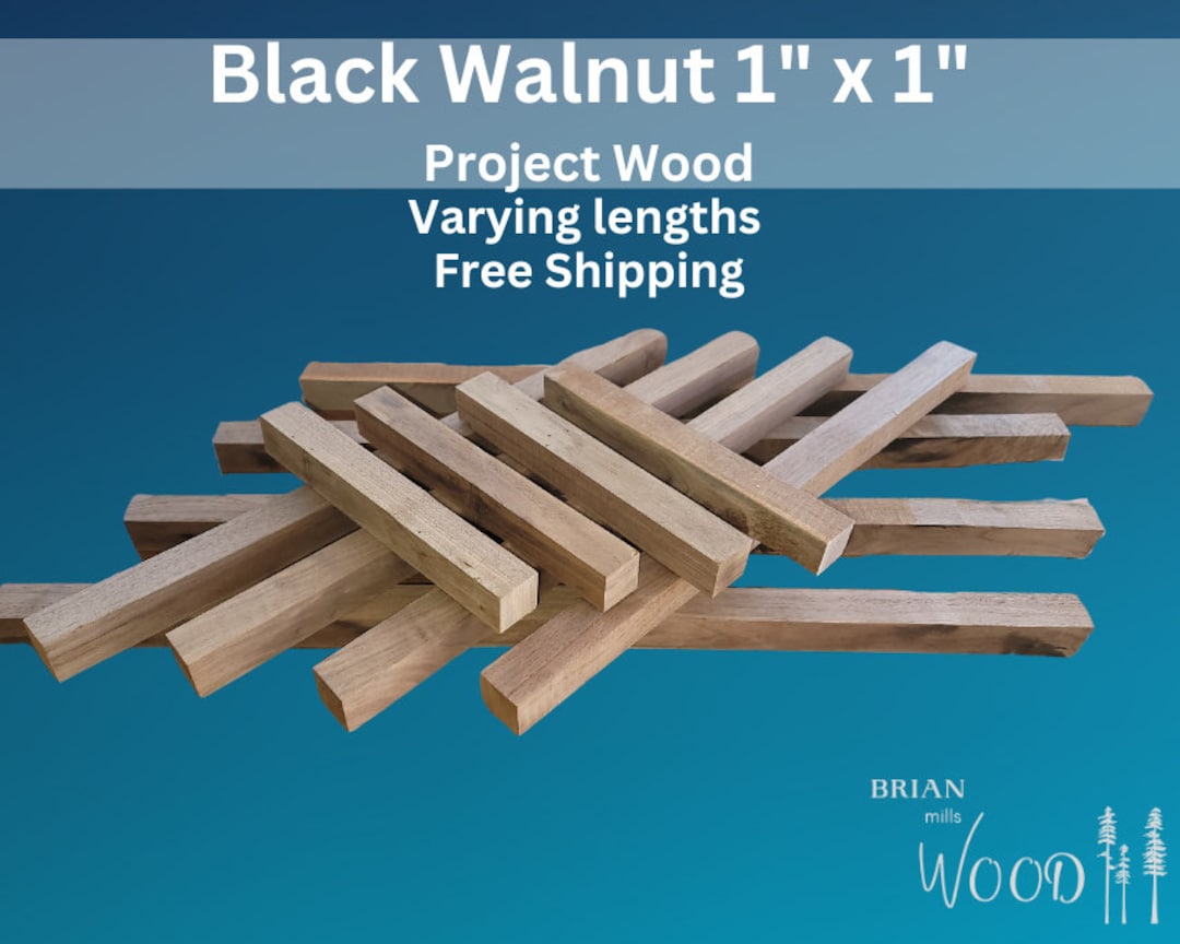 Black Walnut 1”x1” Kiln Dried Project Wood *FREE SHIPPING* (varying ...