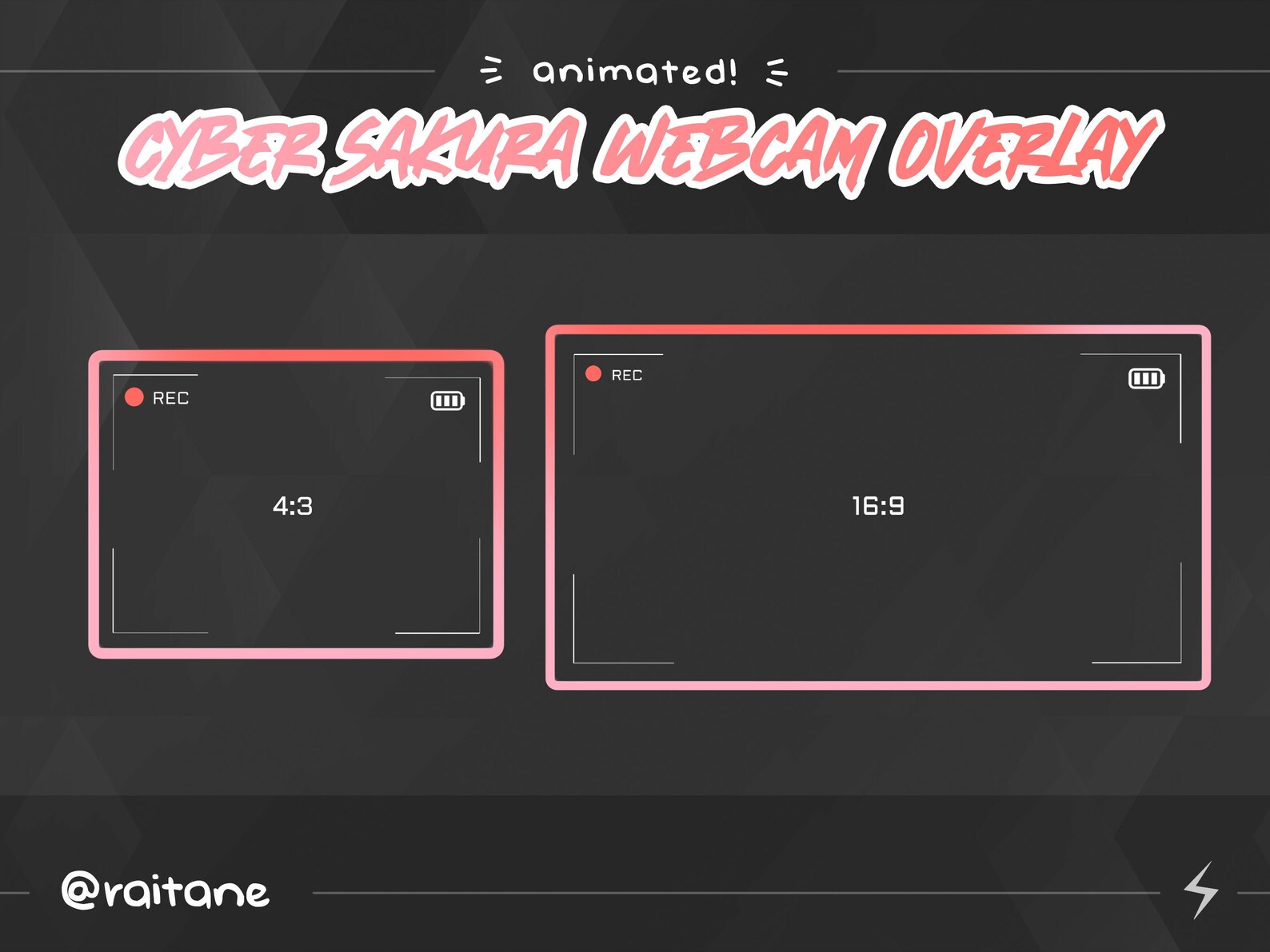 CYBER SAKURA - Animated Gradient Webcam Frame Overlay for Twitch ...