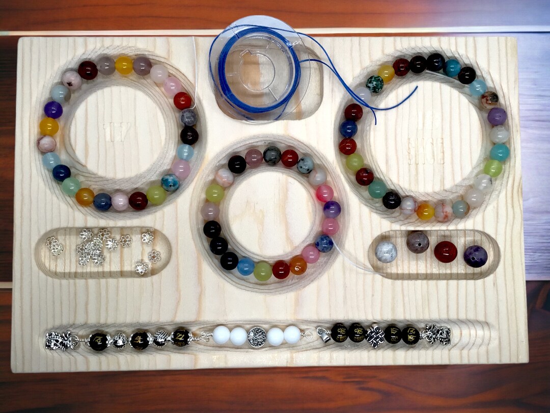 Wood Bead Board— 9.25”x6.5"x.75”— Bracelet/jewelry Design Board- 18cm ...