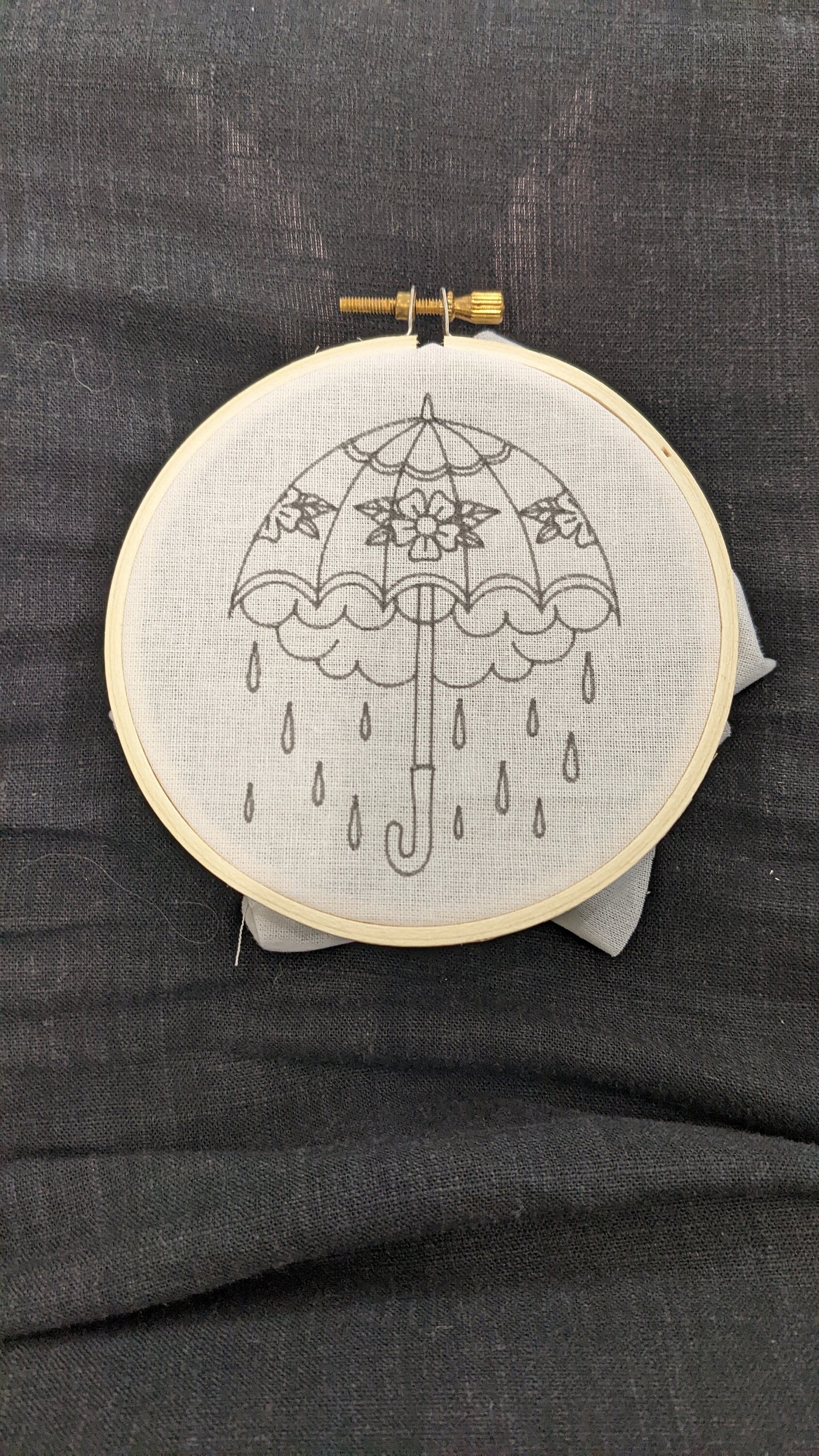 Beginner Embroidery PDF Pattern | Tattoo Style Umbrella Altcore ...