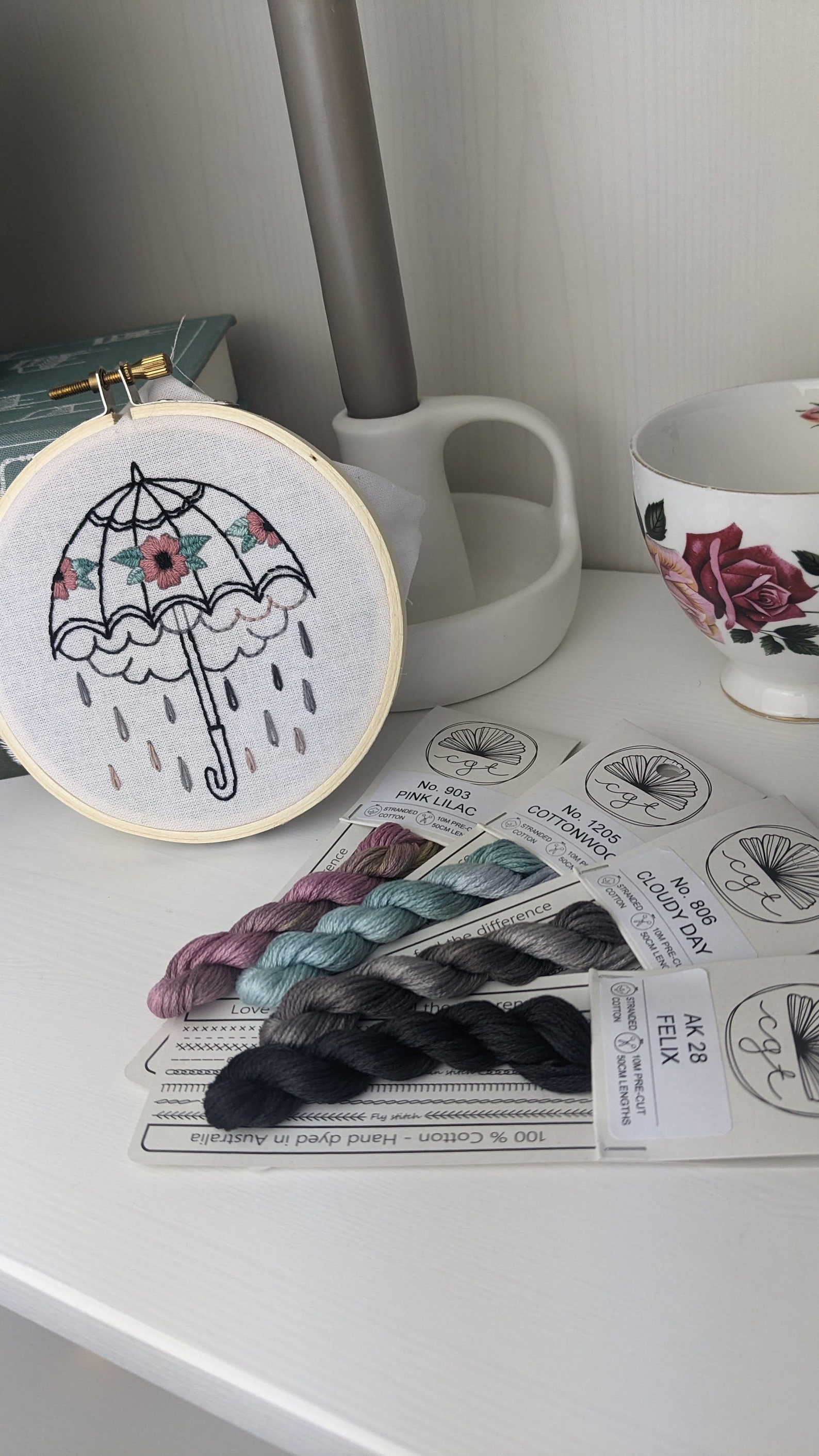 Beginner Embroidery PDF Pattern | Tattoo Style Umbrella Altcore ...
