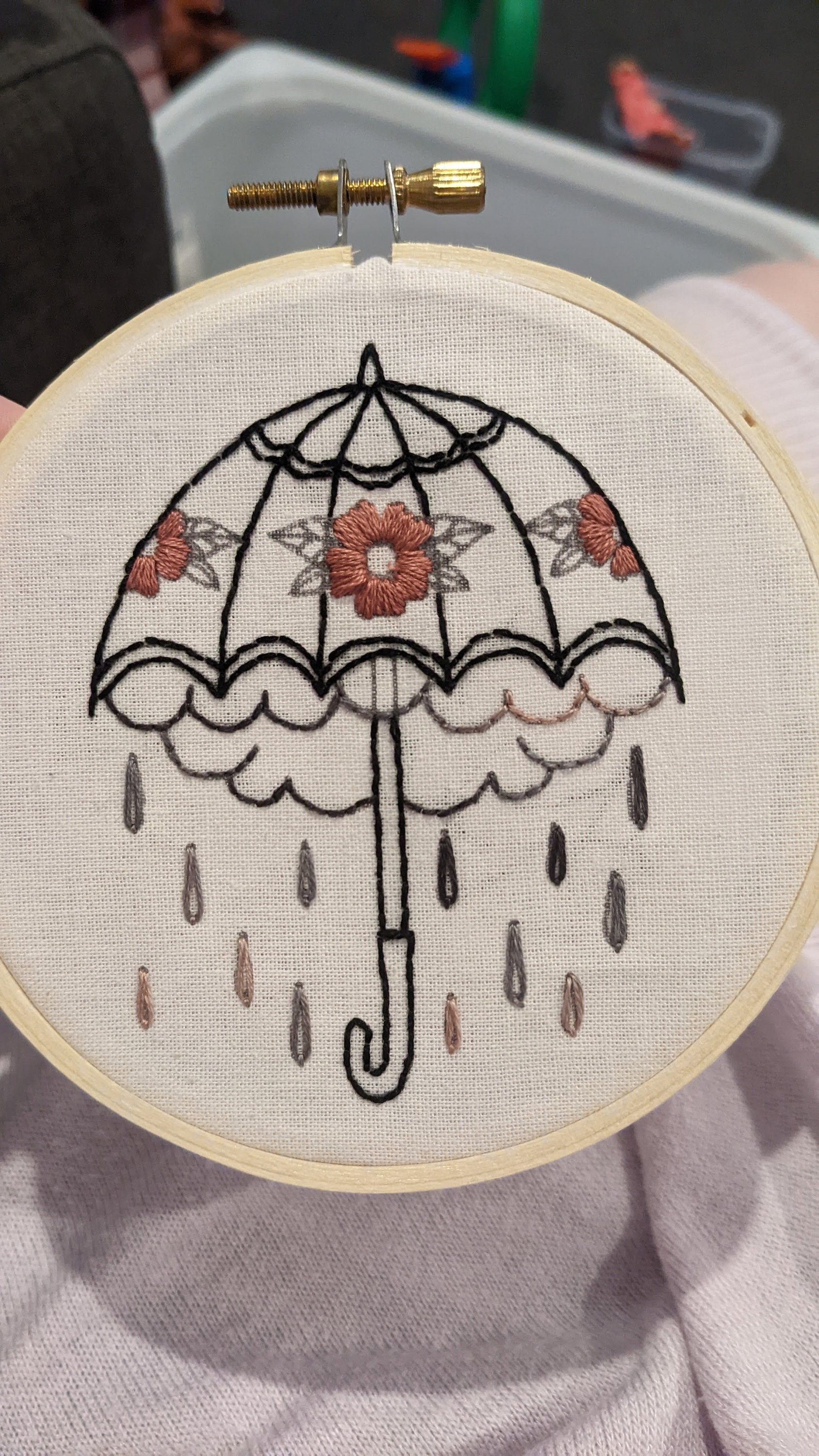Beginner Embroidery PDF Pattern | Tattoo Style Umbrella Altcore ...