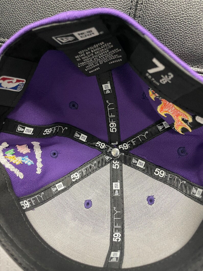 Los Angeles Lakers Scribble Collection New Era 59fifty Fitted Cap 7 3/8 ...