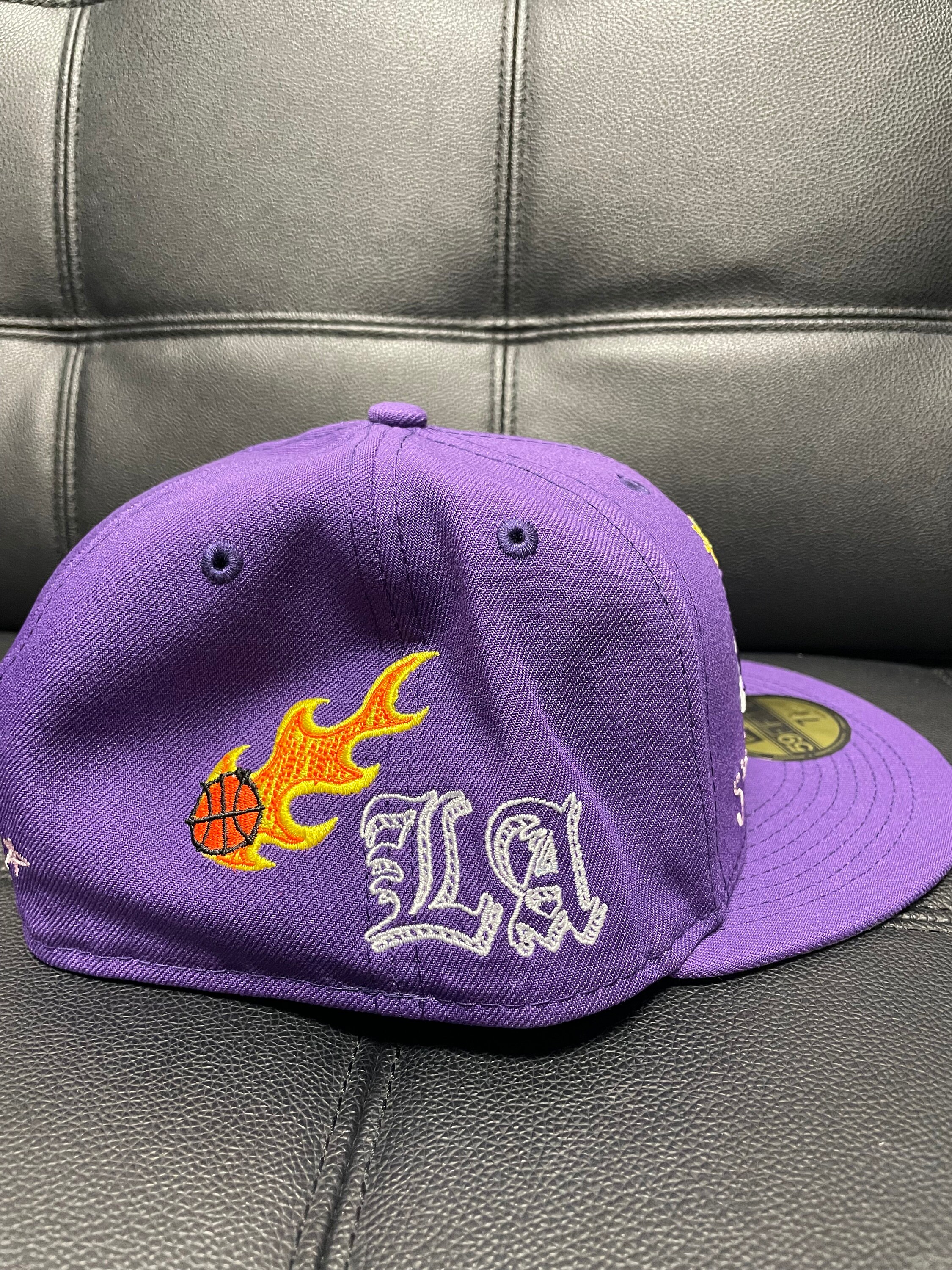 Los Angeles Lakers Scribble Collection New Era 59fifty Fitted Cap 7 3/8 ...