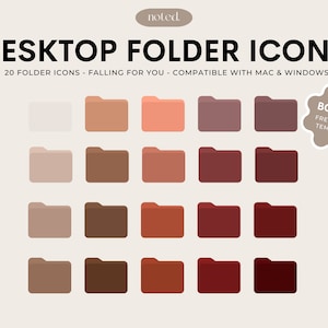 Minimal Desktop Folder Icon for Mac and Windows, Mac Desktop Folder ...