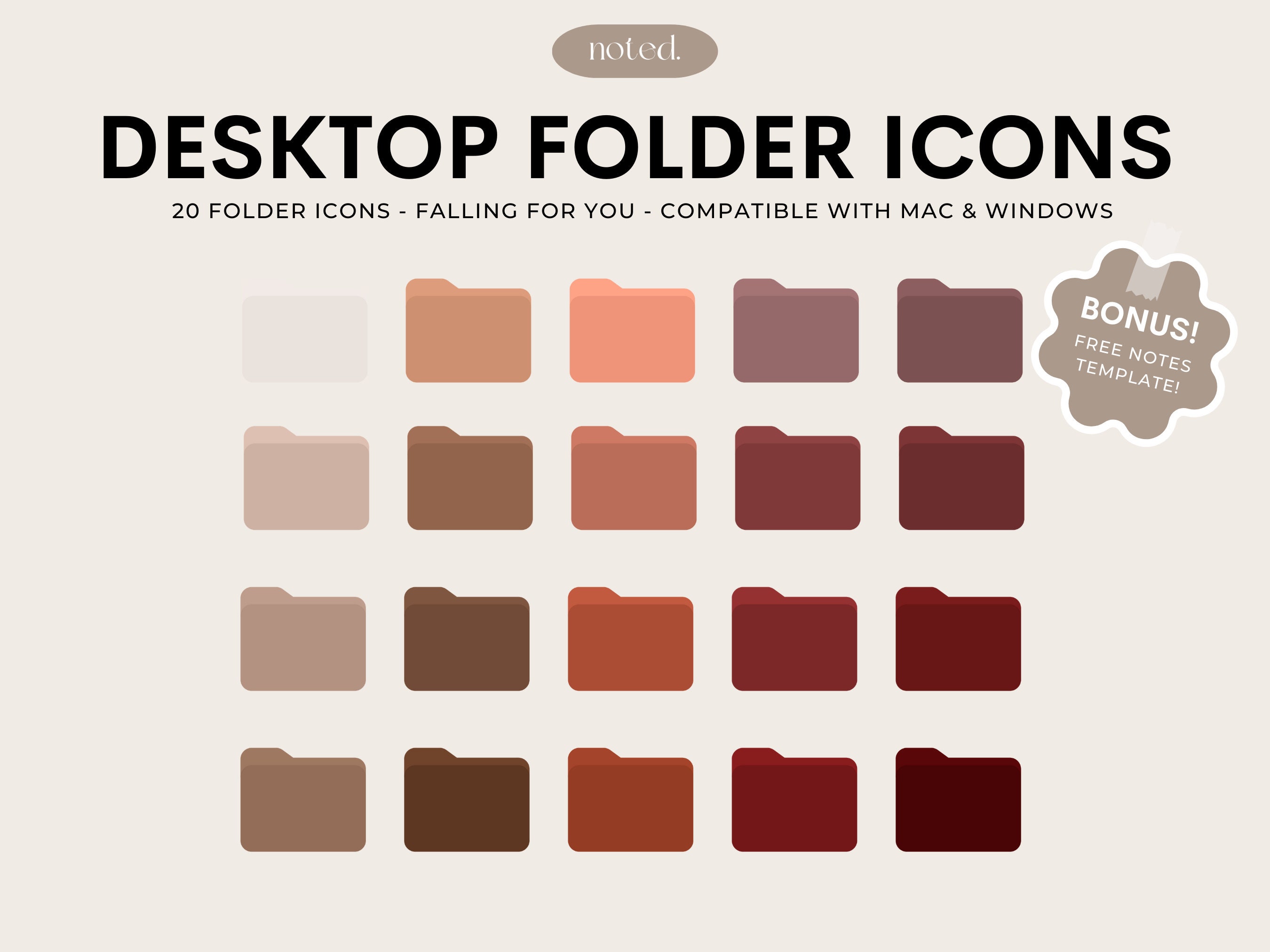 Minimal Desktop Folder Icon for Mac and Windows, Mac Desktop Folder ...