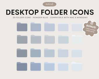 Blue Desktop Folder Icon for Mac and Windows, Mac Desktop Folder Icon ...
