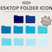Blue Desktop Folder Icon for Mac and Windows, Mac Desktop Folder Icon ...
