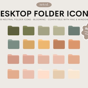 Neutral Desktop Folder Icon for Mac and Windows, Mac Desktop Folder ...