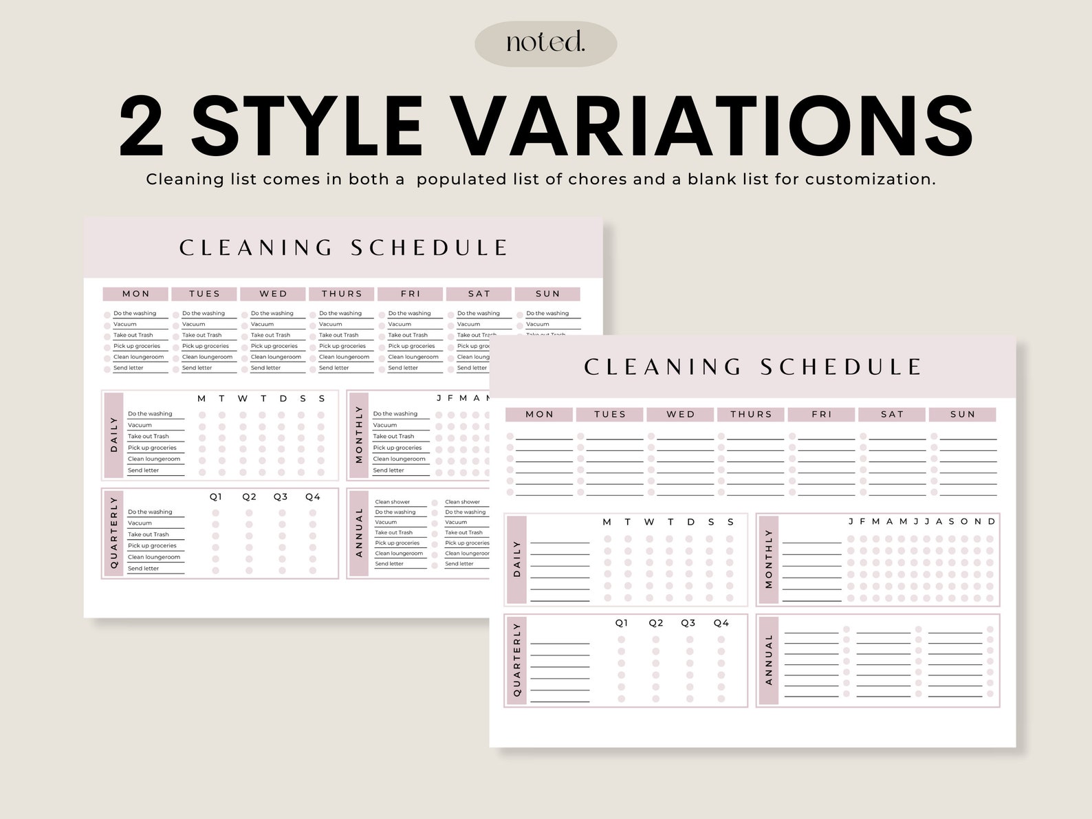 Printable Cleaning List, Cleaning Checklist, Printable, Cleaning ...