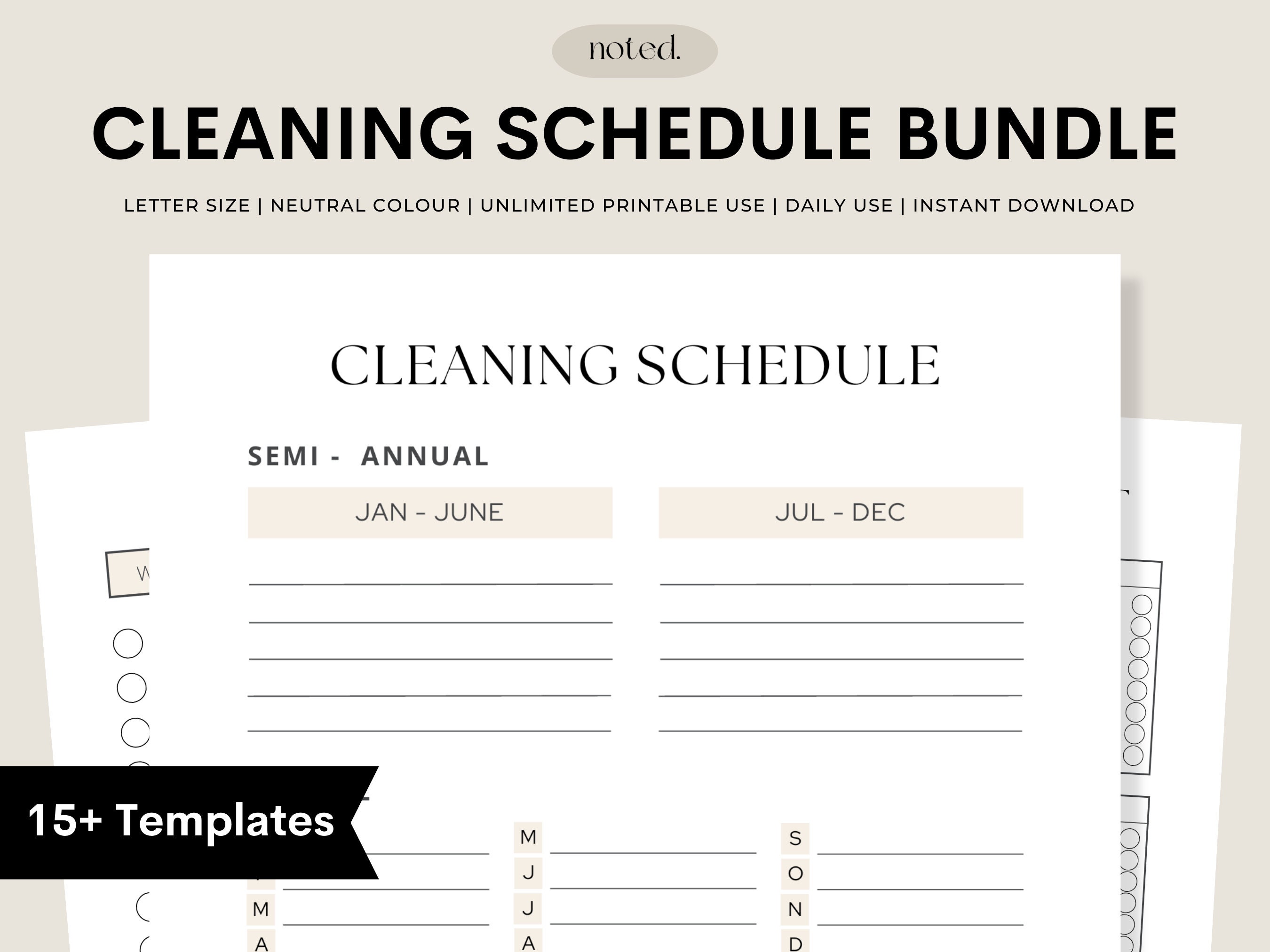 Printable Cleaning Schedule, Cleaning Checklist, Printable, Cleaning ...