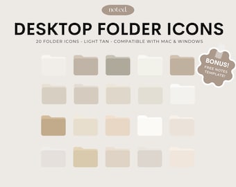 Natural Desktop Folder Icon for Mac and Windows, Brown Desktop Folder ...