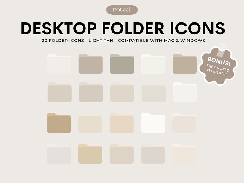 Neutral Desktop Folder Icon for Mac and Windows, Mac Desktop Folder ...