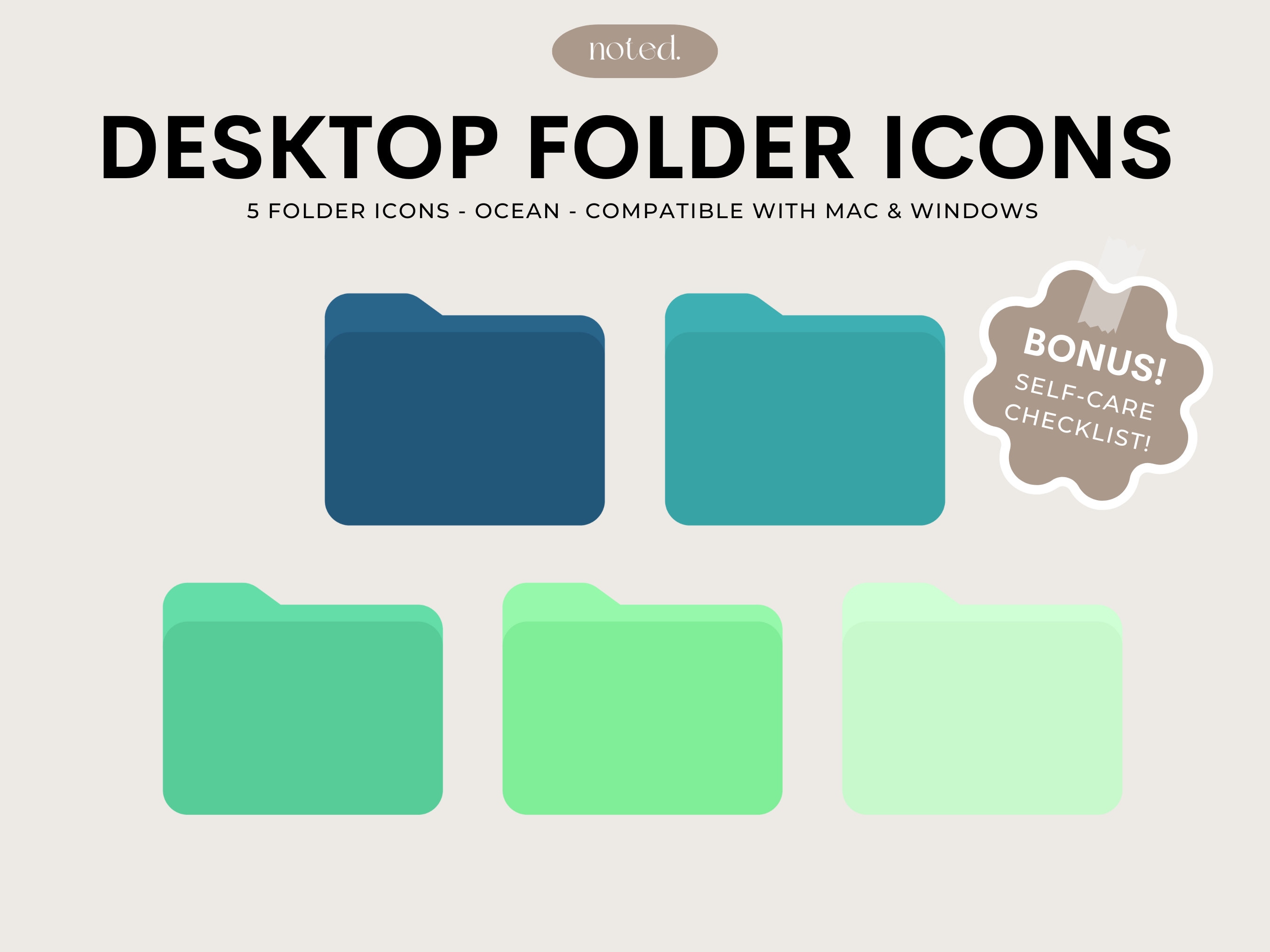 Minimal Desktop Folder Icon for Mac and Windows, Mac Desktop Folder ...