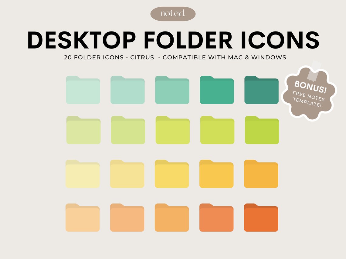 Desktop Folder Icon for Mac and Windows, Folder Icon, Mac Icon, Windows ...