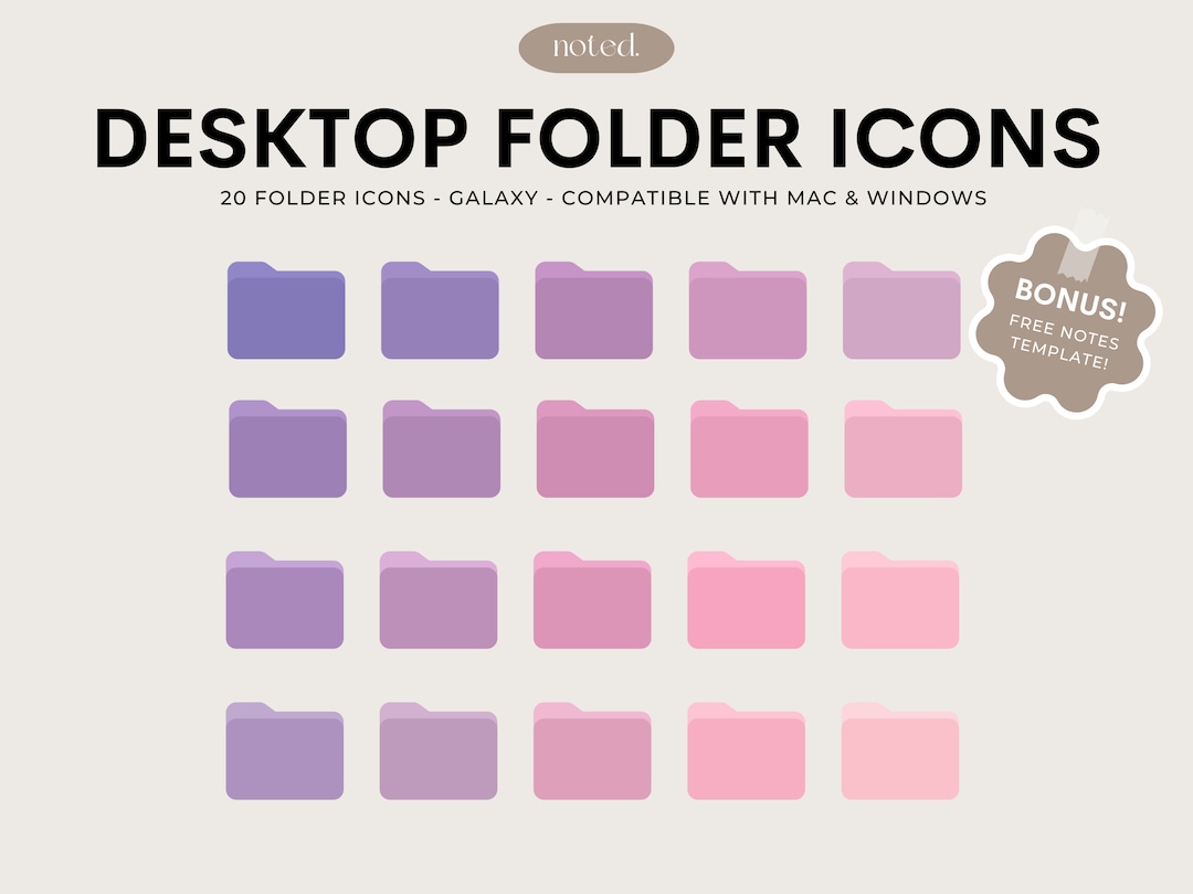 Desktop Folder Icon for Mac and Windows, Folder Icon, Mac Icon, Windows ...