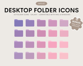 Rainbow Folder Icons for Mac and Windows Desktop Icons, Mac Desktop ...