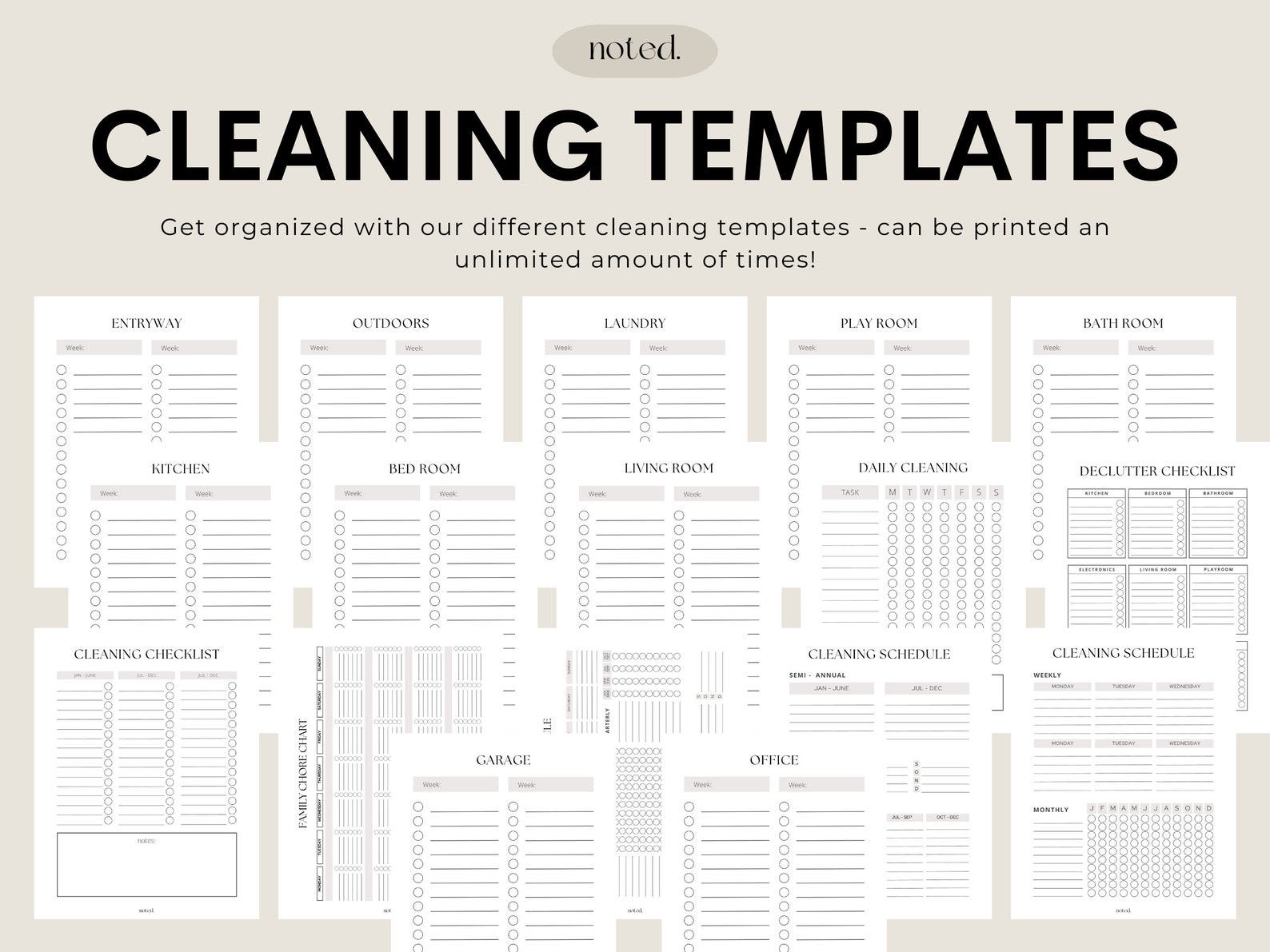 Printable Cleaning Schedule, Cleaning Checklist, Printable, Cleaning ...