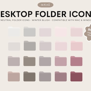 Neutral Desktop Folder Icon for Mac and Windows, Mac Desktop Folder ...
